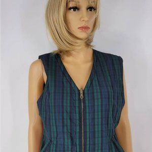 Faconnable | Jackets & Coats | Faconnable Womens Vest Green Blue Plaid ...